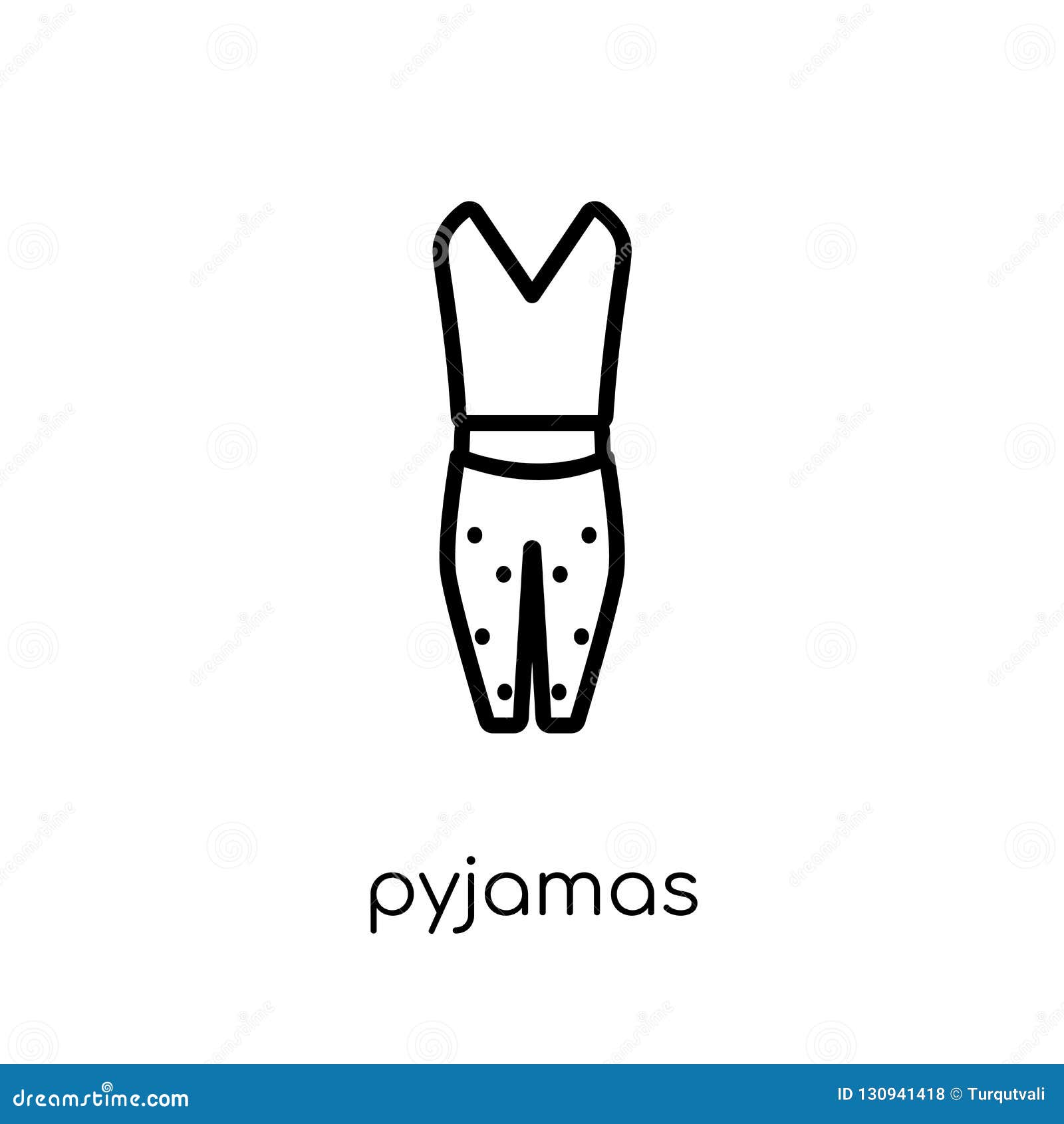 Pyjamas Icon from Pyjamas Collection. Stock Vector - Illustration of ...