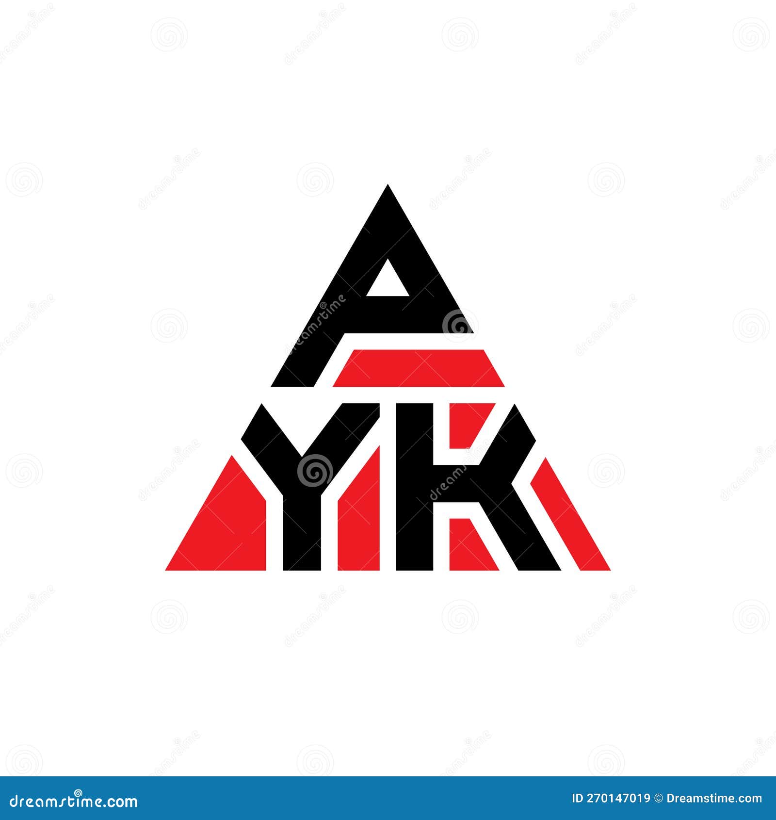 PYK Triangle Letter Logo Design with Triangle Shape. PYK Triangle Logo ...