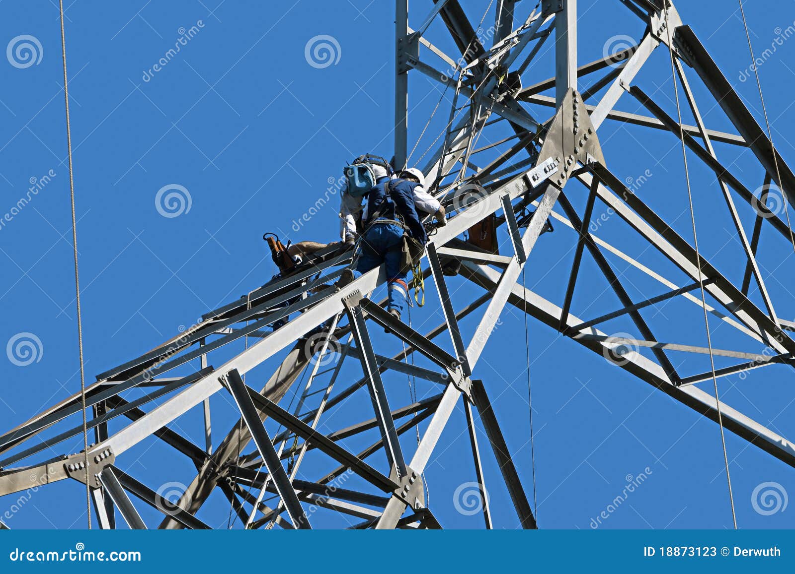 Pylon stock image. Image of maintenance, people, building - 18873123