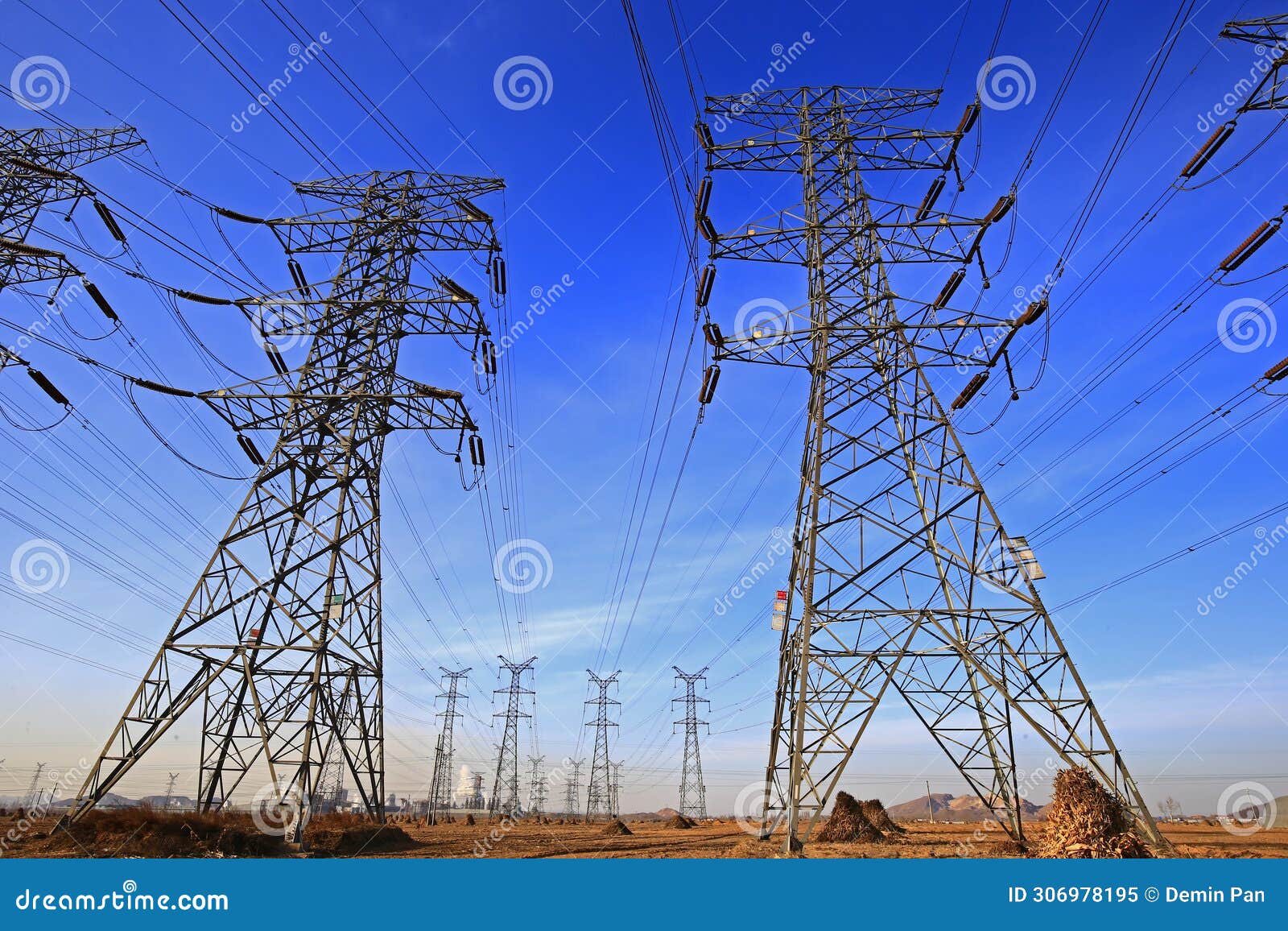Pylon stock image. Image of ribbed, technology, power - 306978195