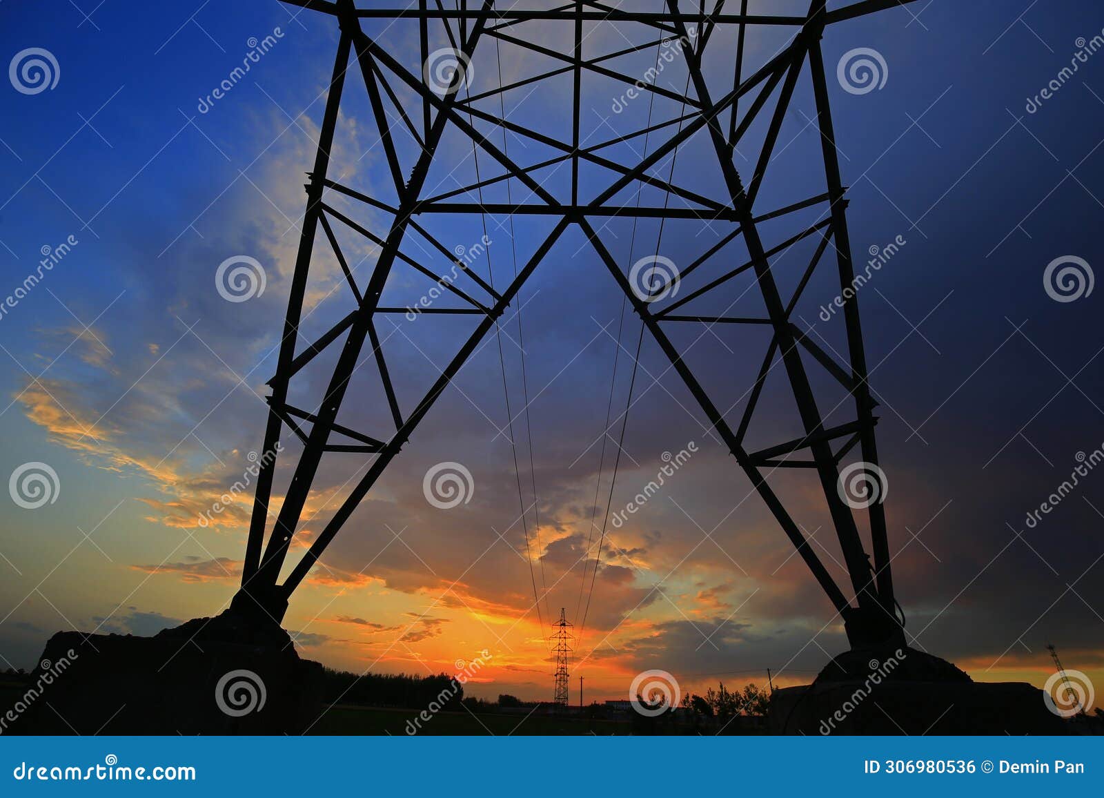 Pylon stock photo. Image of wiring, industry, electric - 306980536