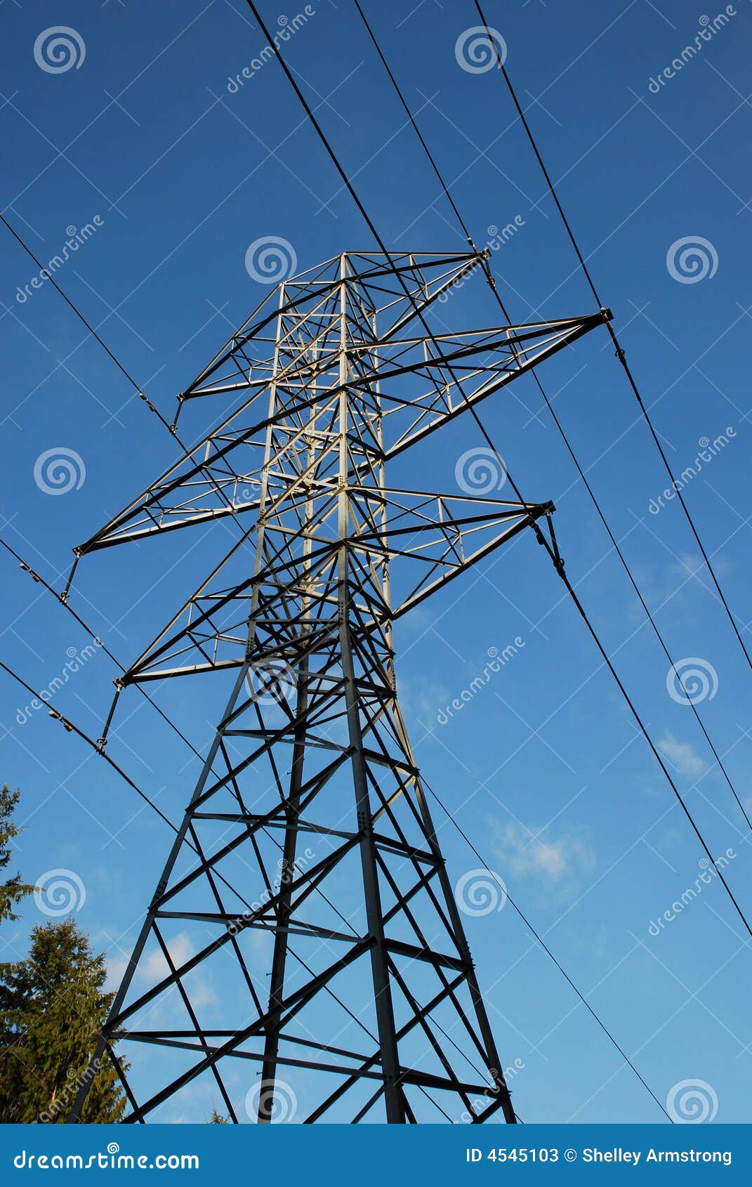 Pylon stock image. Image of pylon, wire, cable, bluesky - 4545103