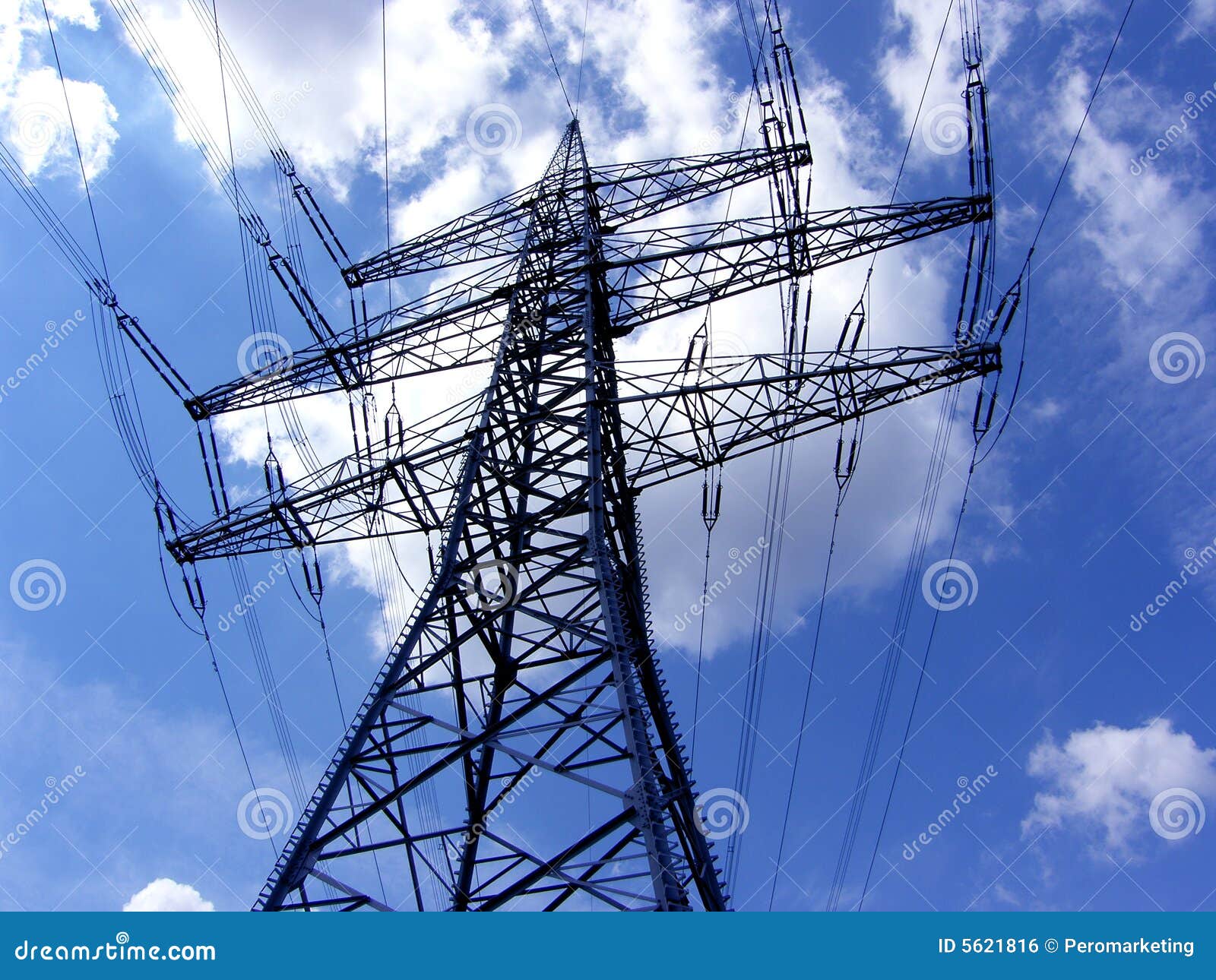 Pylon stock photo. Image of huge, industry, pylon, cloud - 5621816