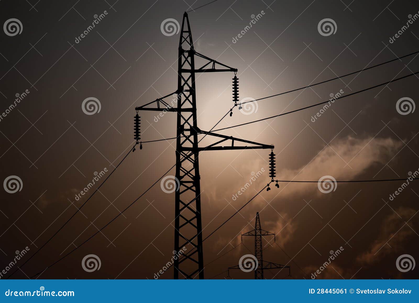 Pylon abstract stock image. Image of voltage, wire, pole - 28445061