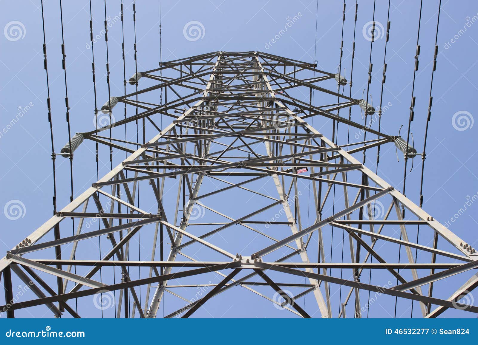 Pylon stock image. Image of structure, sunset, industrial - 46532277