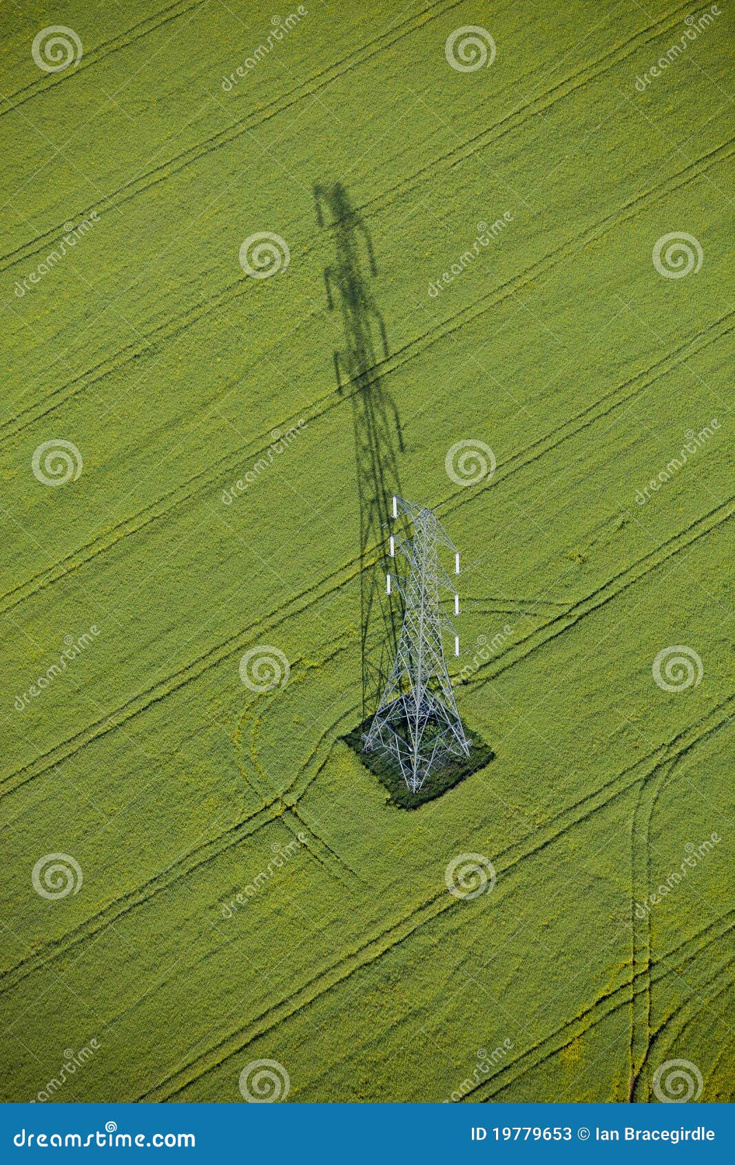 Pylon aerial stock image. Image of field, shadow, green - 19779653