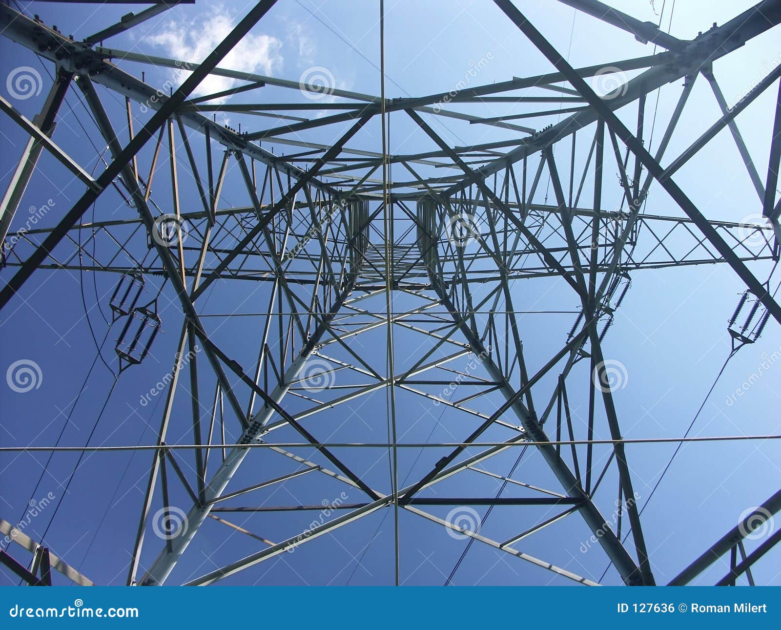 Pylon from below stock photo. Image of industry, transit - 127636