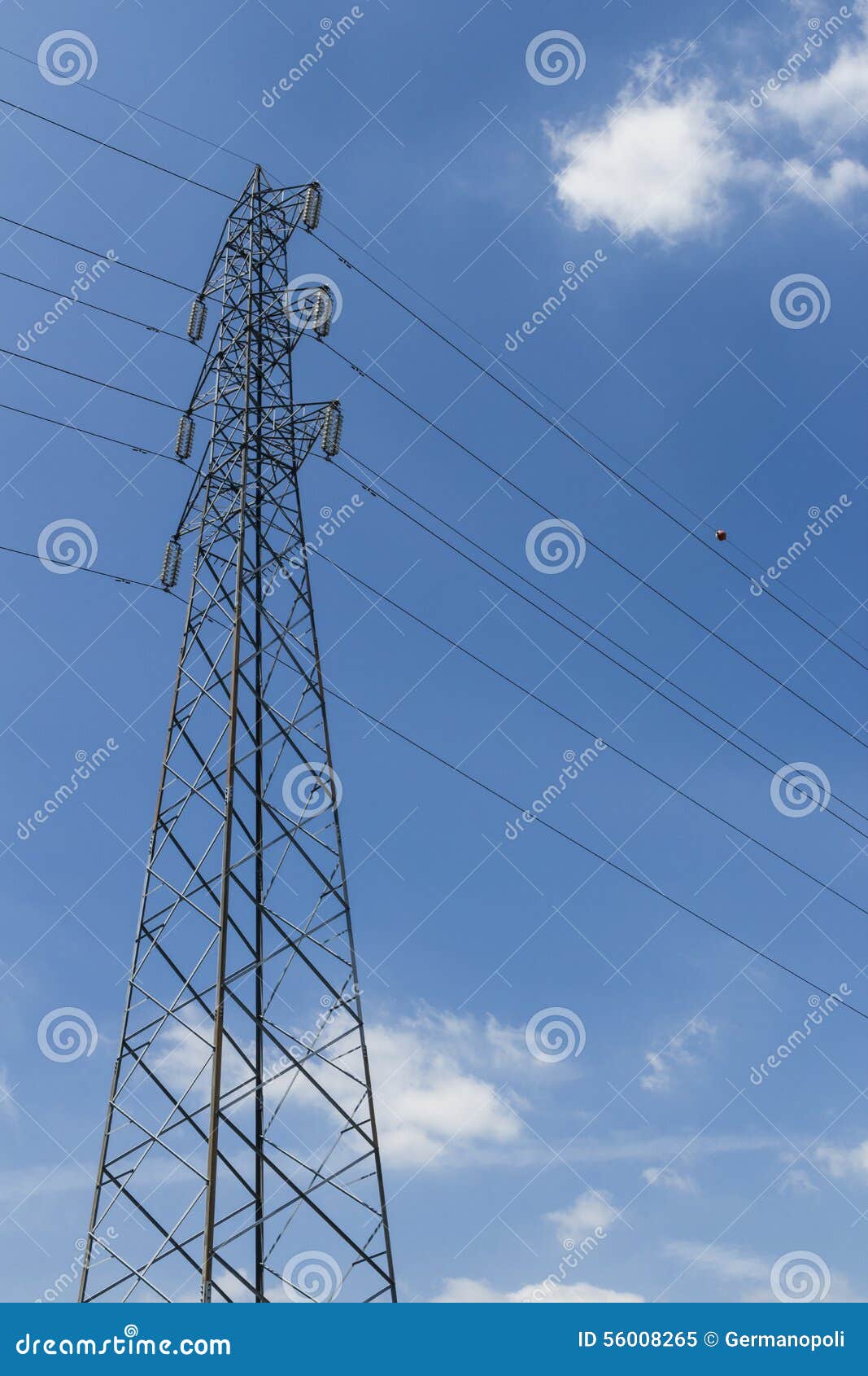 Pylon stock image. Image of blue, broadcast, transmitter - 56008265