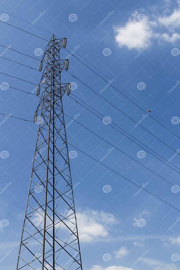 Pylon stock image. Image of blue, broadcast, transmitter - 56008265