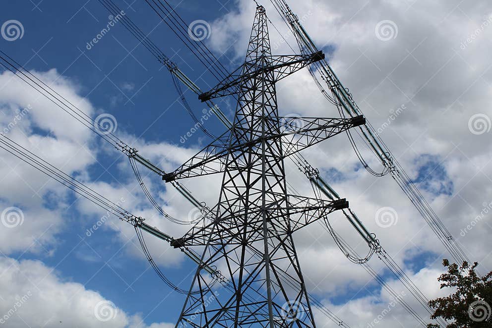 Pylon and blue sky stock image. Image of blue, pylon - 97913409