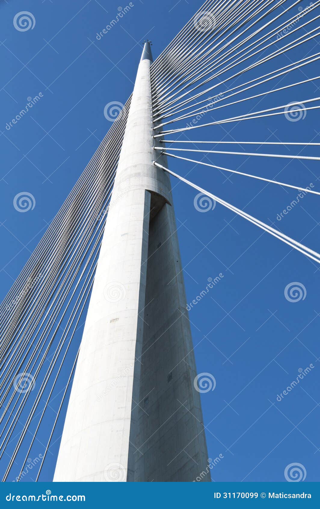 Pylon Bridge on Ada, Serbia Stock Image - Image of steel, engineering ...