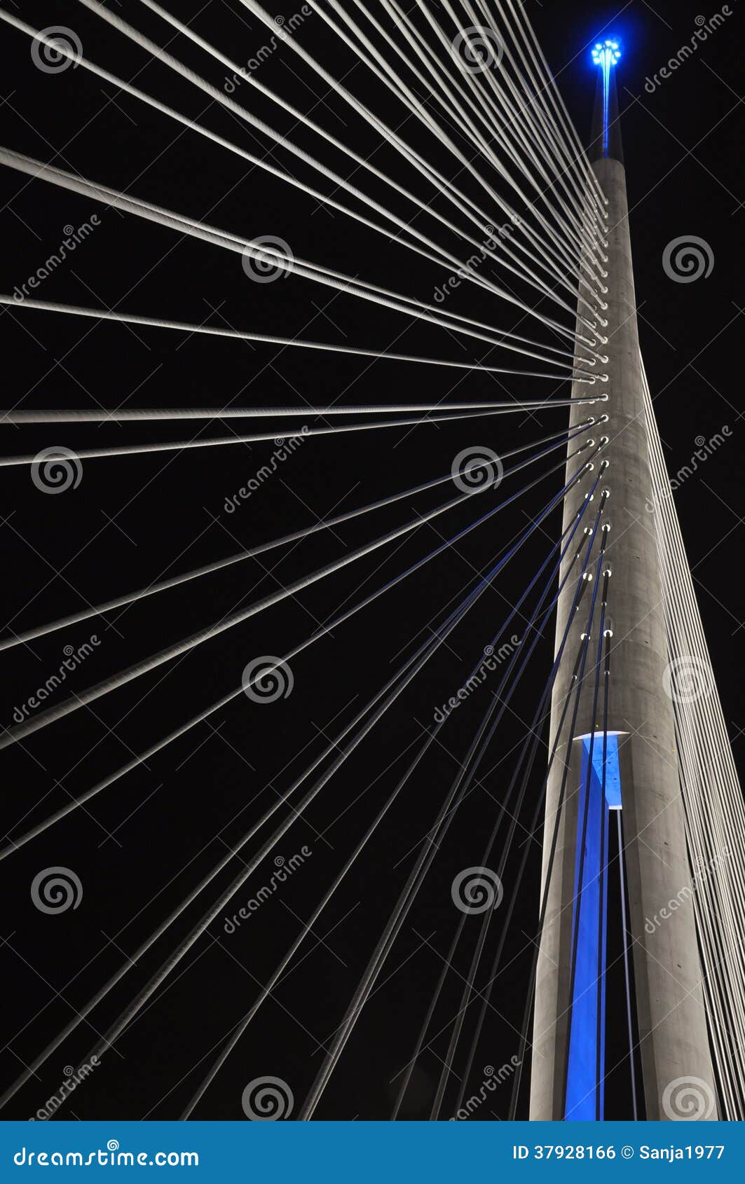 Pylon of the bridge stock photo. Image of cables, city - 37928166