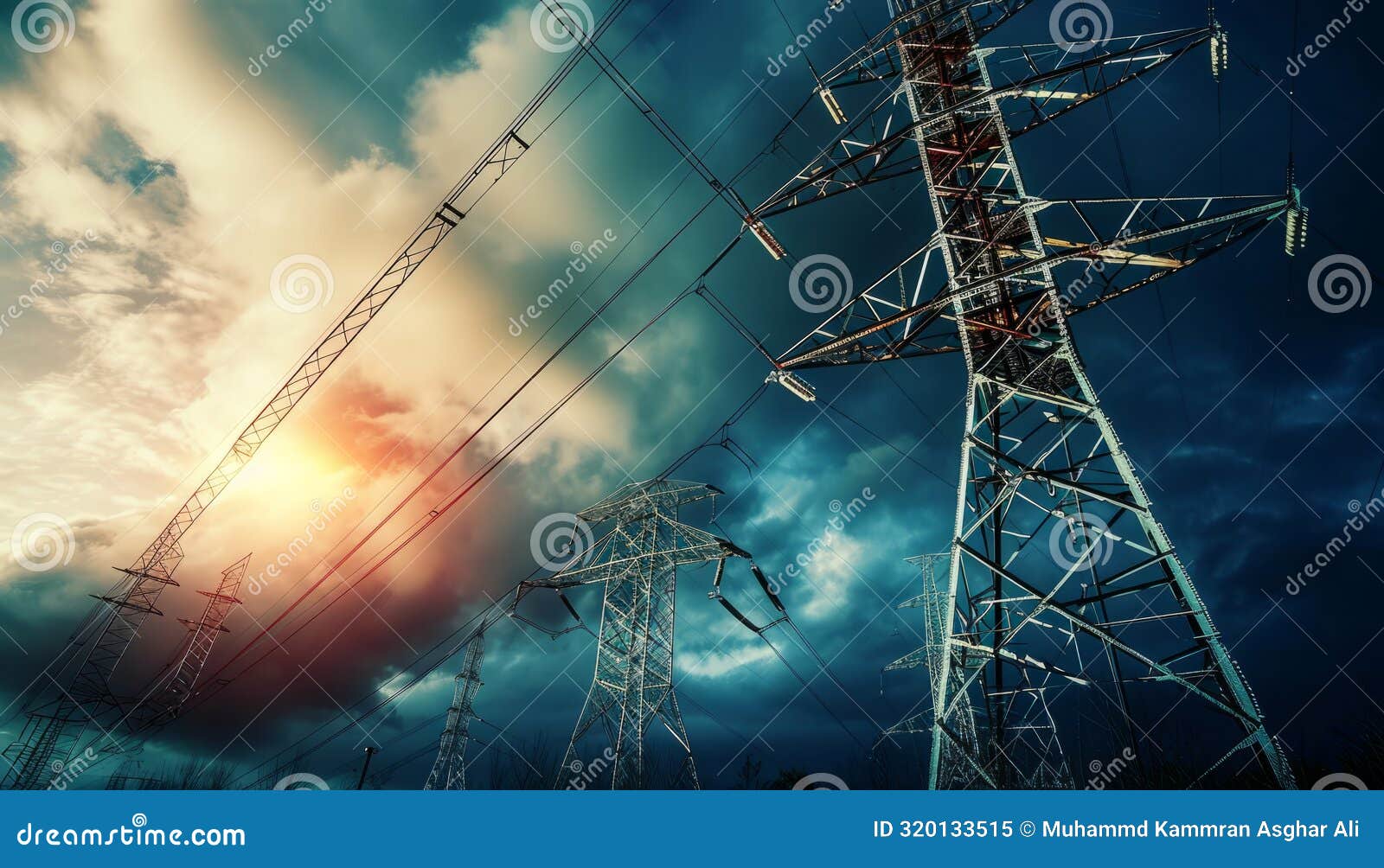 Pylon. Concept of Electricity and Energy. Stock Illustration ...