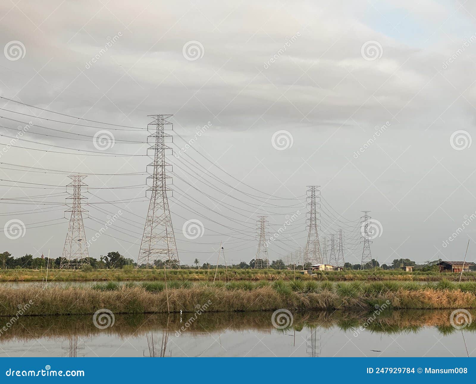Pylon in country Thailand stock photo. Image of electricity - 247929784