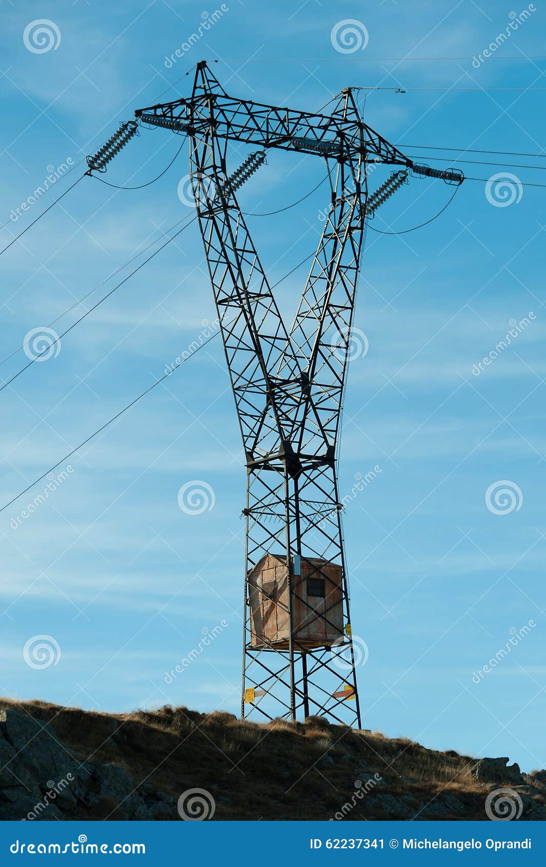 Pylon Current Cottage Built Inside Stock Image - Image of pylons, steel ...
