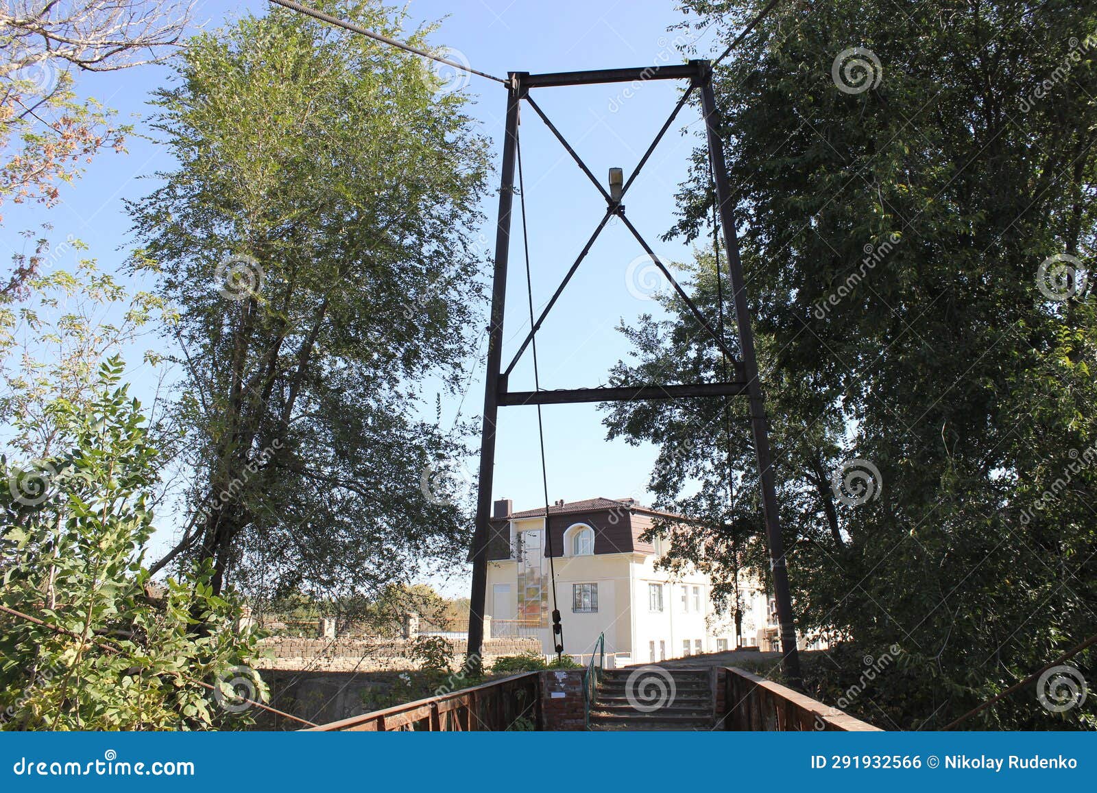 Pylon of bridge stock photo. Image of blue, metal, pylon - 291932566