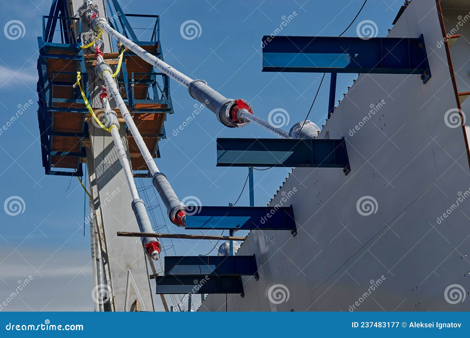 A Pylon of a Modern Cable-stayed Bridge with an Upper Holder for Cables ...