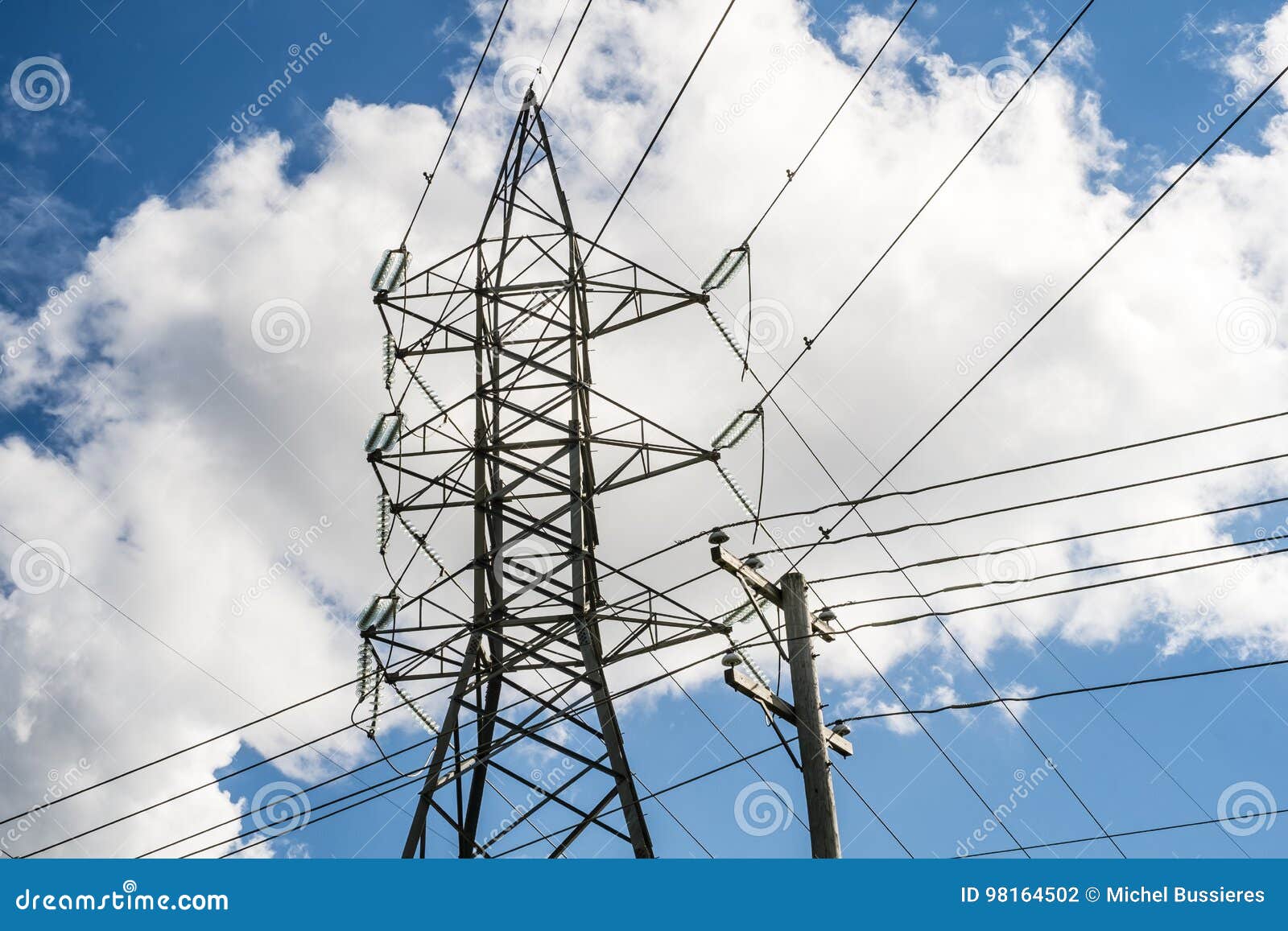 Pylon & Post stock photo. Image of post, electric - 98164502