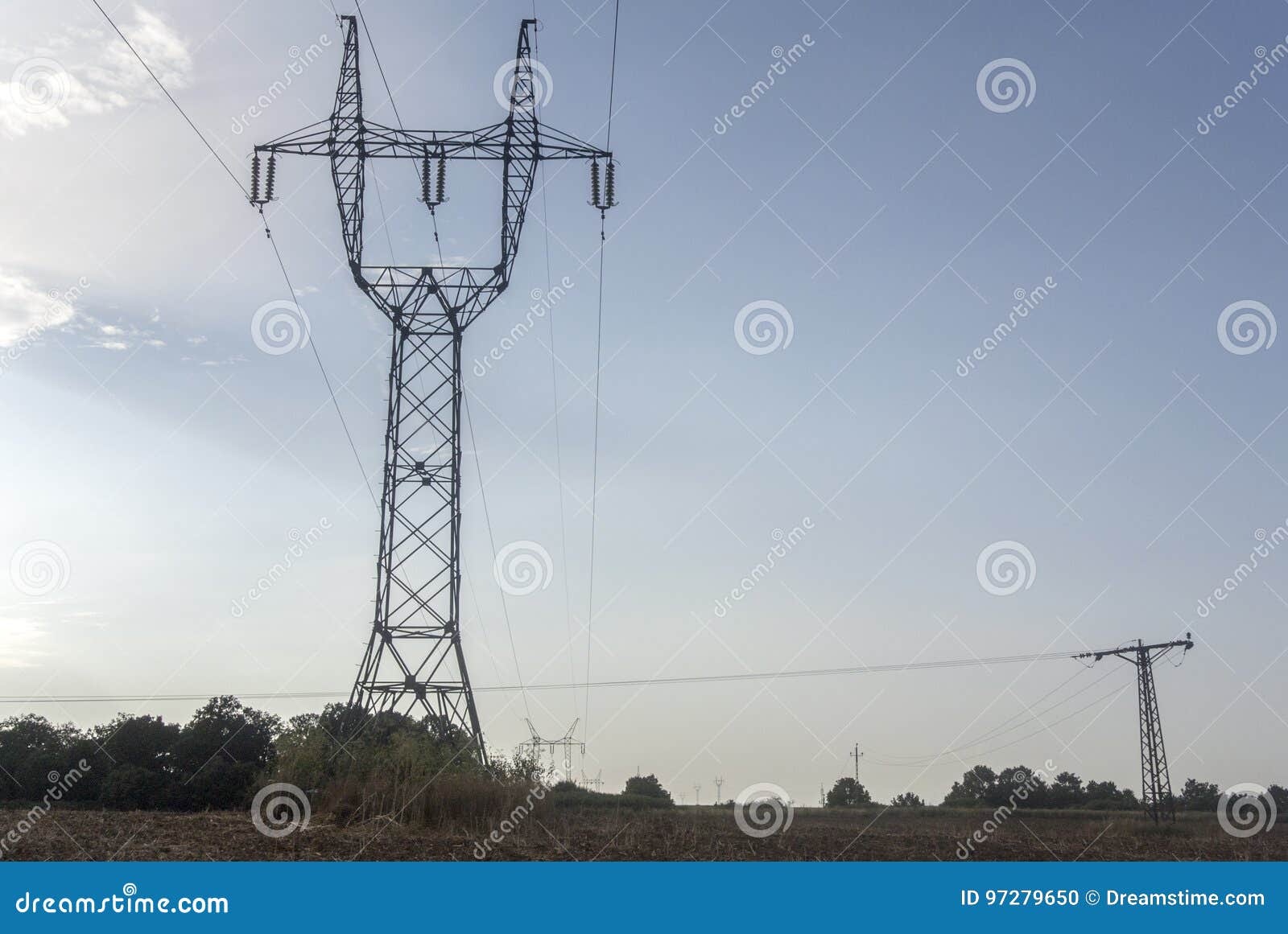 Pylon stock photo. Image of line, power, sliced, transmission - 97279650
