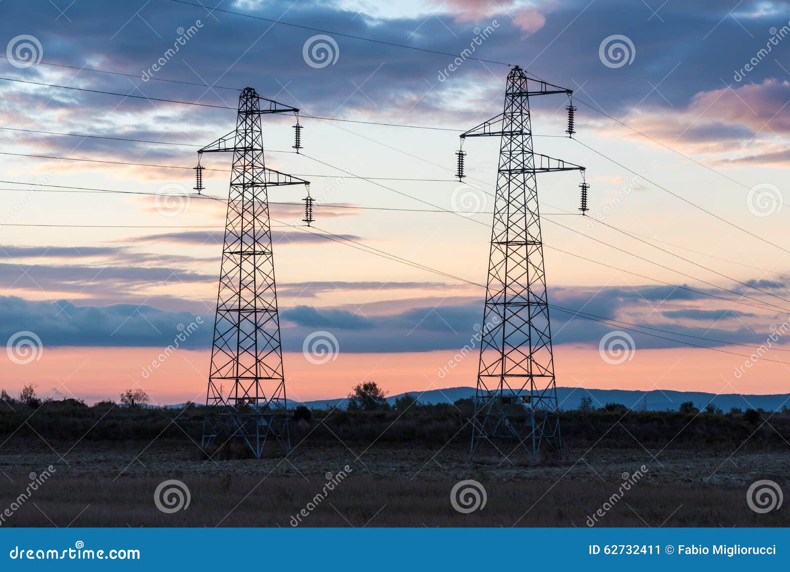 Pylon power stock image. Image of charge, distribution - 62732411