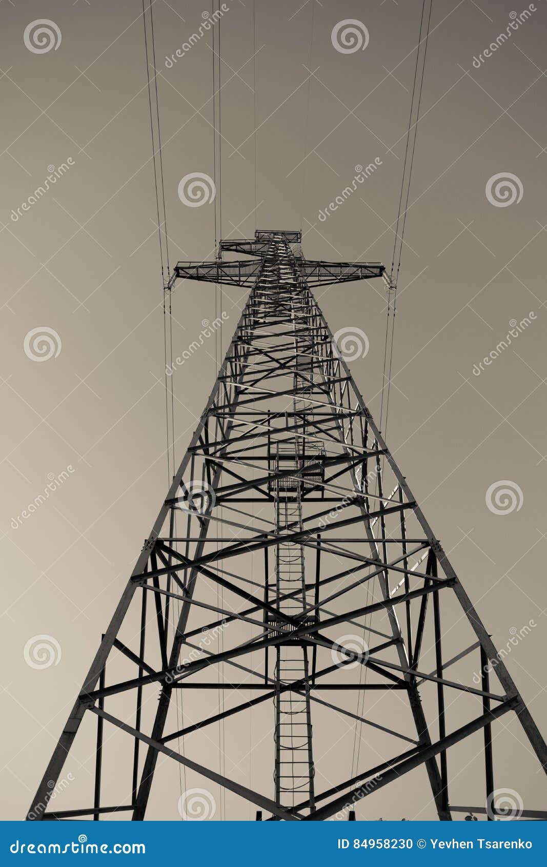 Pylon stock photo. Image of powerline, pylon, ladder - 84958230
