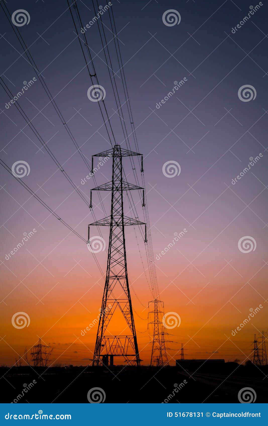 Pylon sunset stock image. Image of construction, environment - 51678131