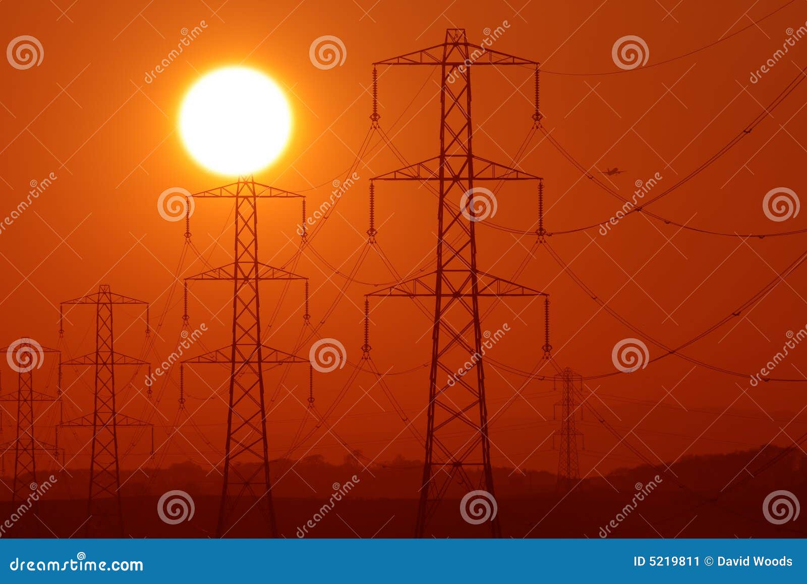 Pylon sunshine stock image. Image of electric, electrical - 5219811