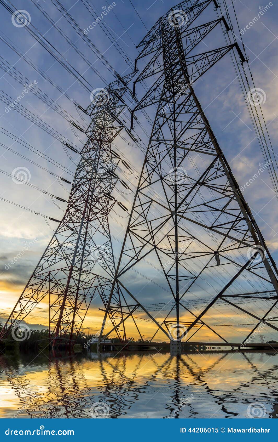 Pylon tower stock image. Image of electric, construction - 44206015