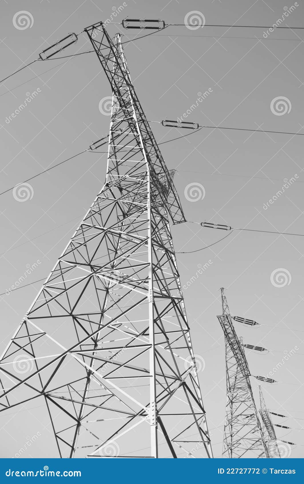 Pylon and Transmission Lines Stock Photo - Image of power, volts: 22727772