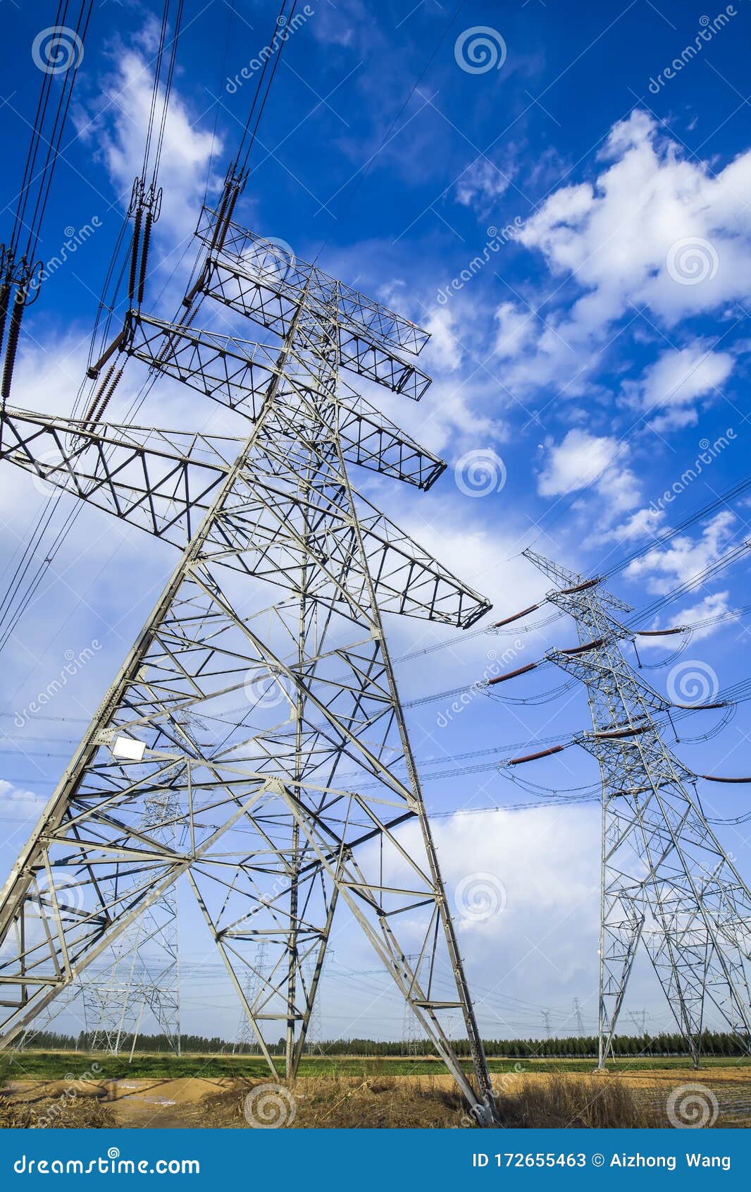 Pylon stock image. Image of transmission, transport - 172655463