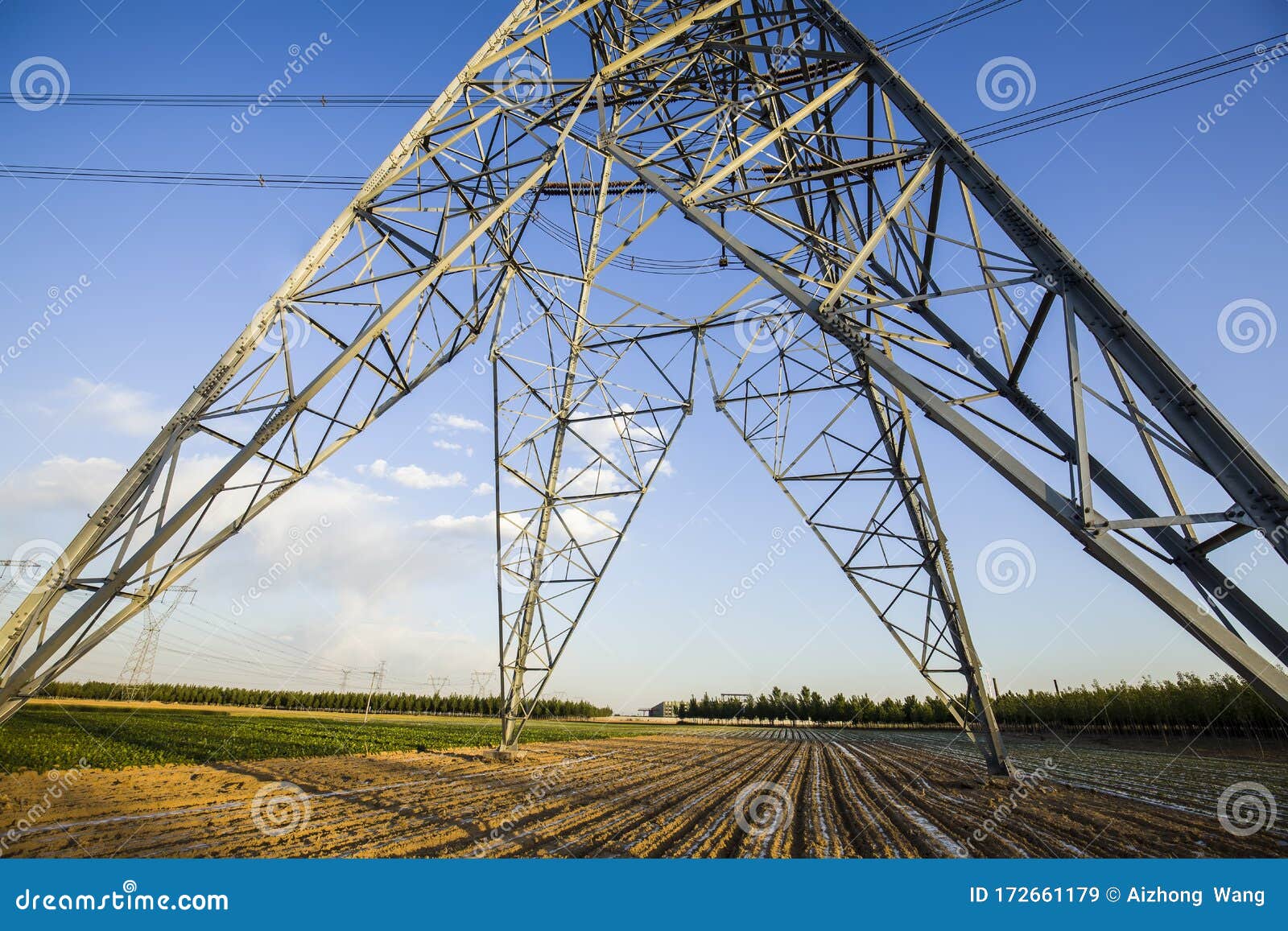 Pylon stock image. Image of engineering, industrial - 172661179