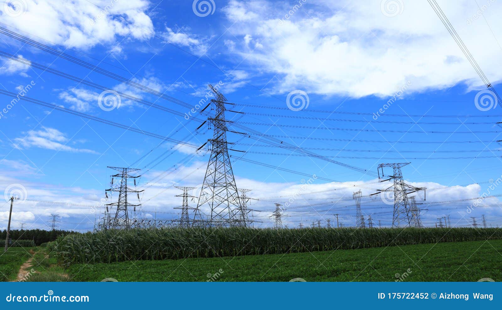 Pylon stock photo. Image of steel, industrial, wire - 175722452