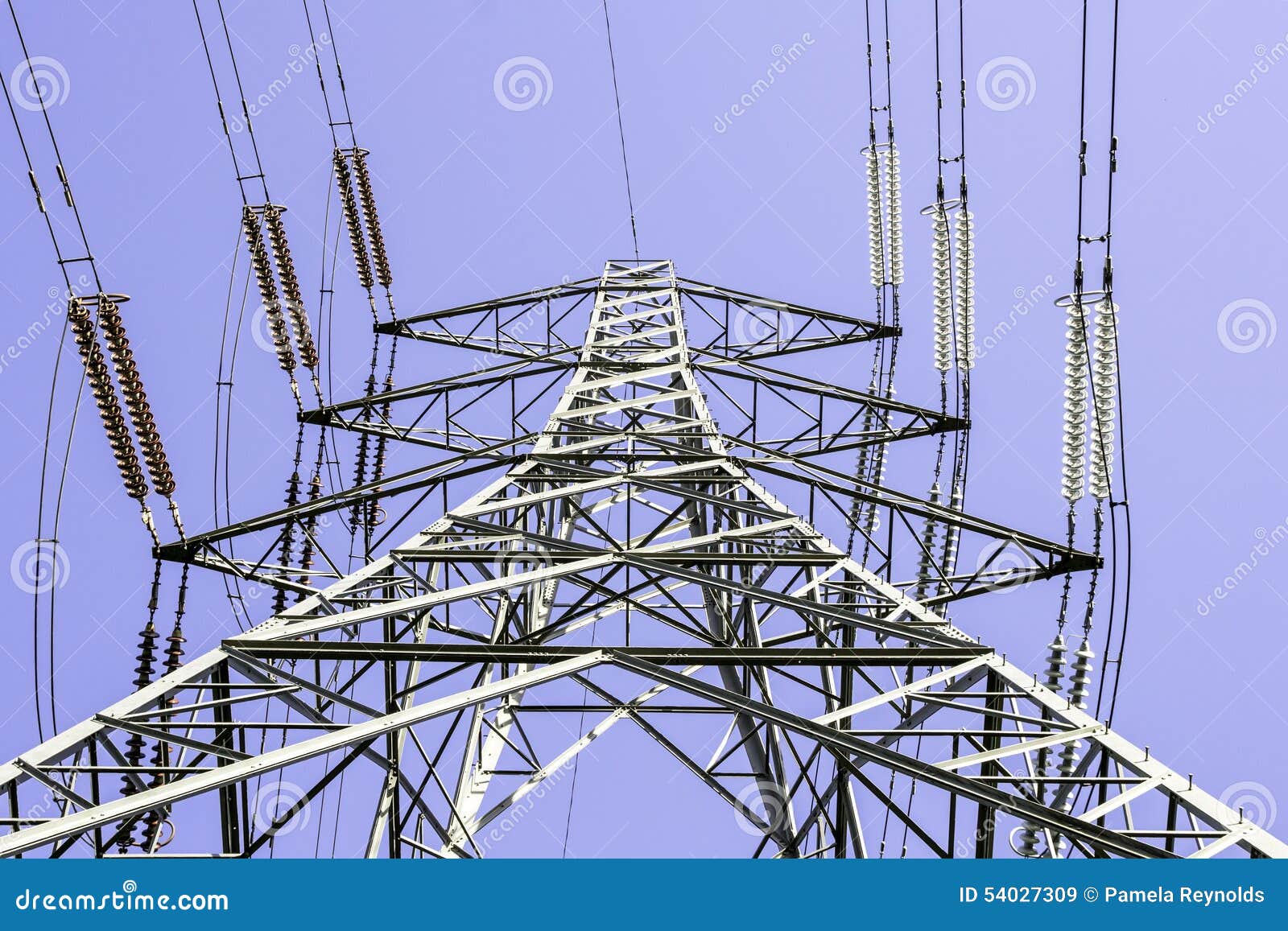 Pylon stock image. Image of view, tower, wires, transmission - 54027309