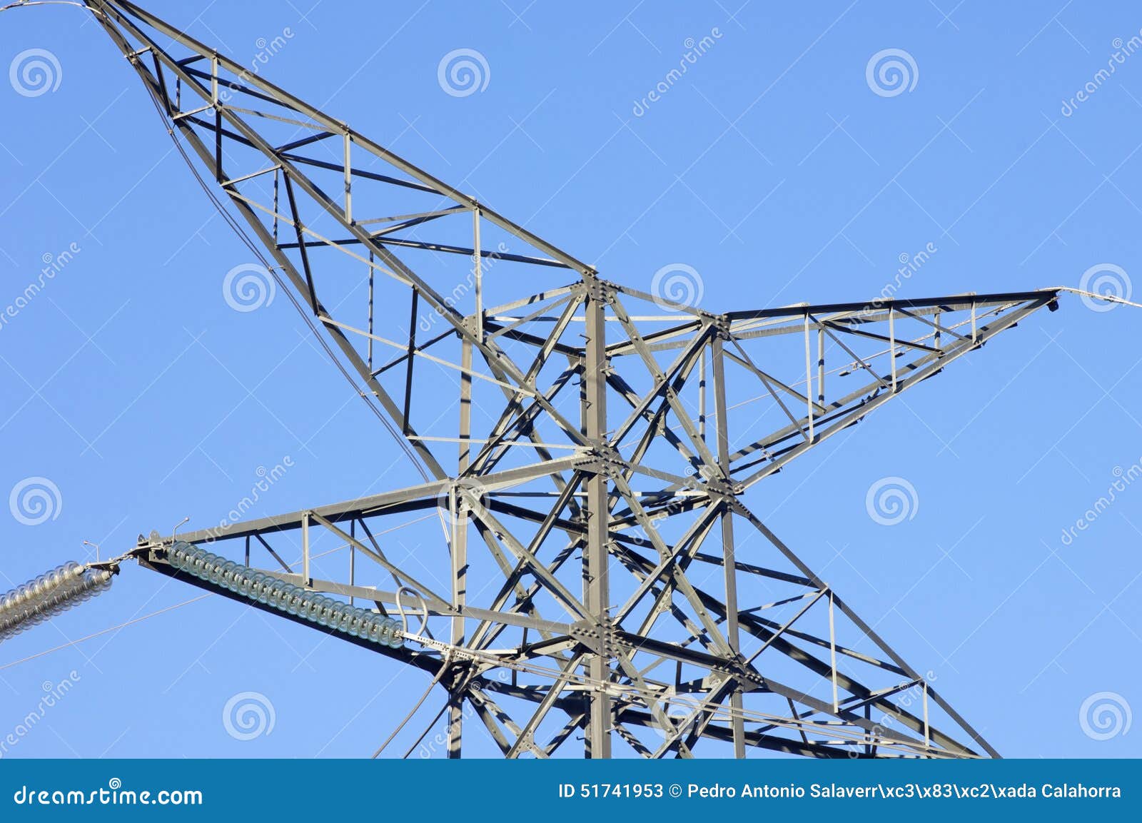 Pylon view stock image. Image of energy, post, cable - 51741953