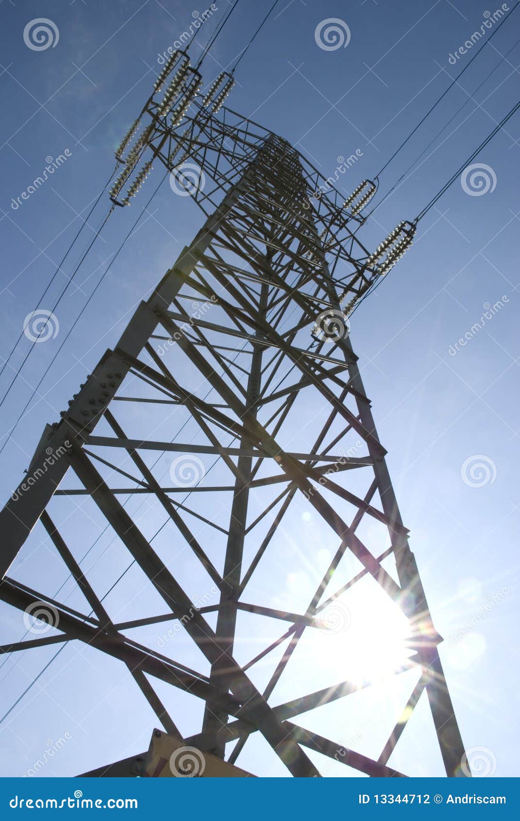 Pylon3 stock photo. Image of pylon, power, cable, wire - 13344712