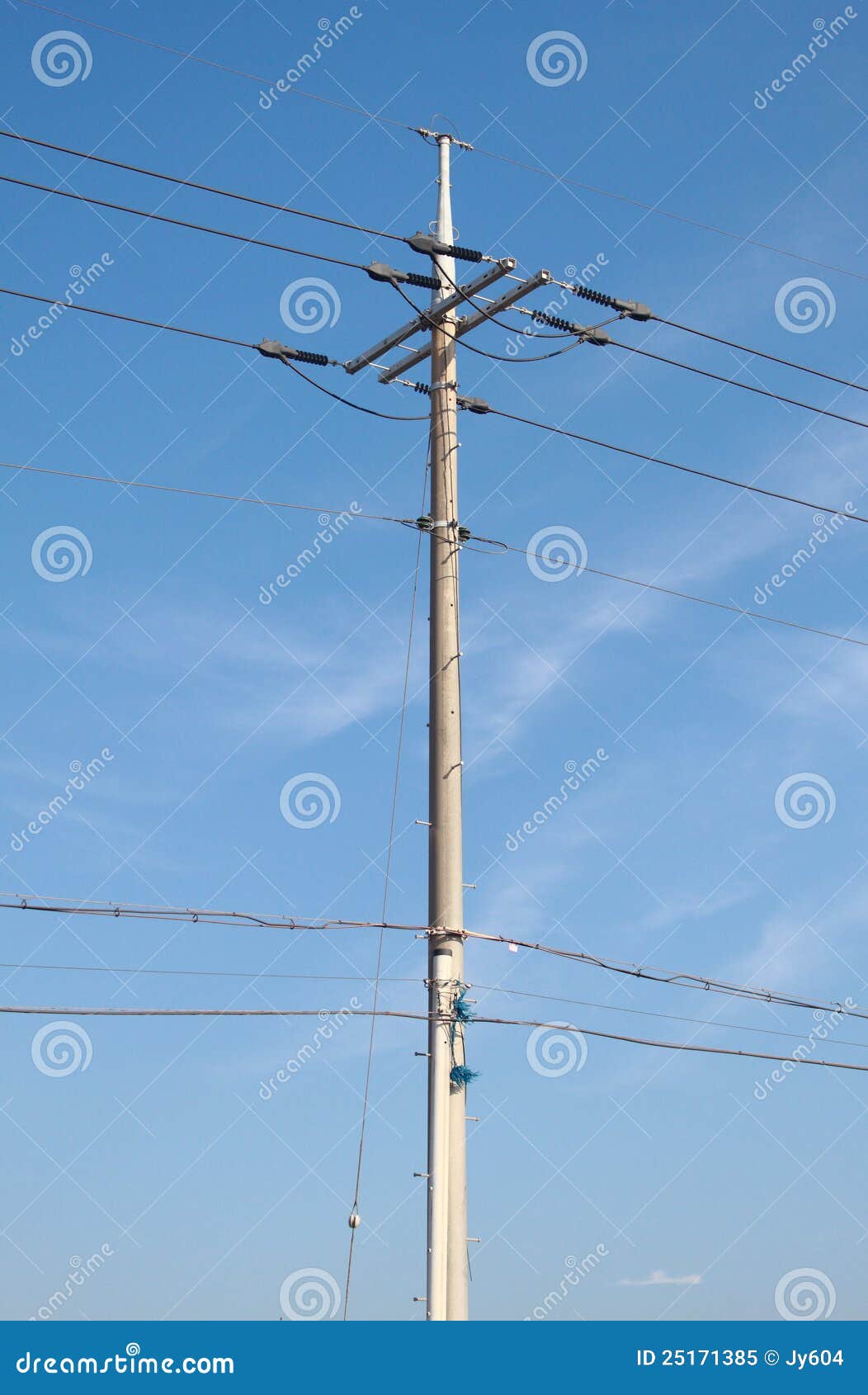 Pylons Background in the Sky Stock Image - Image of framework, cloud ...