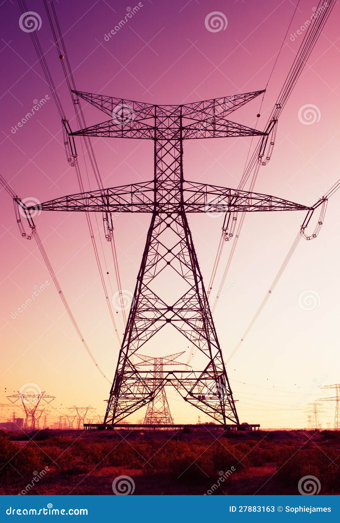 Pylons Can Be Considered an Installation of Art Stock Image - Image of ...