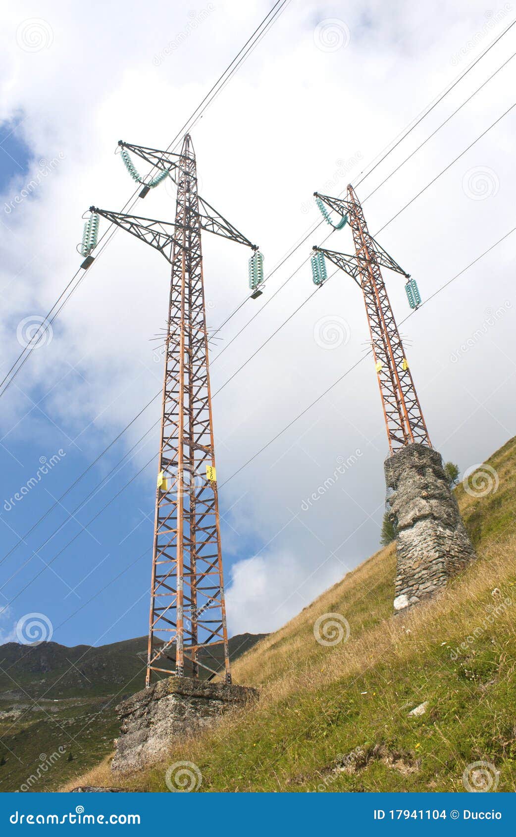 Pylons of high voltage stock photo. Image of shake, electricity - 17941104