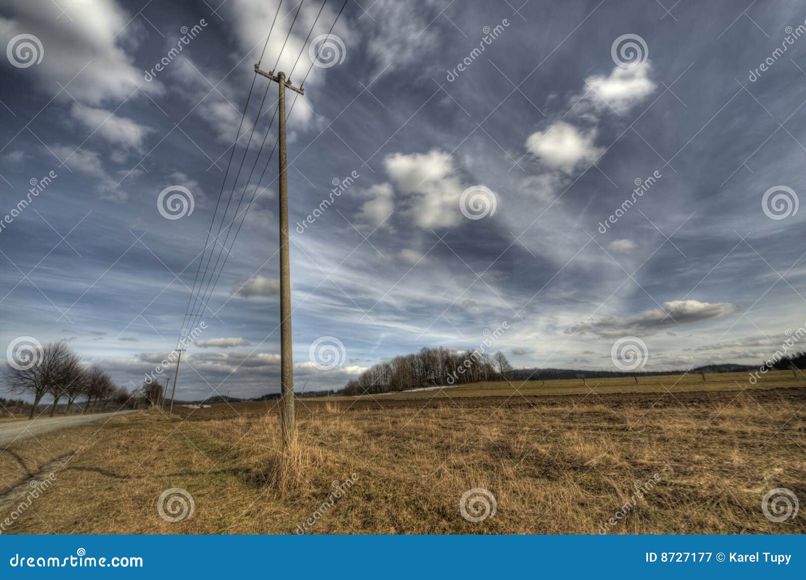 Pylons next to the road stock image. Image of pylon, side - 8727177