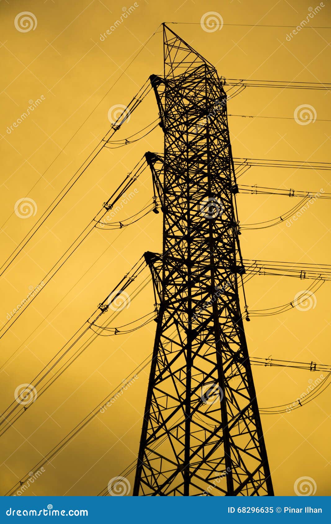 Pylons Tower stock image. Image of conduit, voltage, long - 68296635
