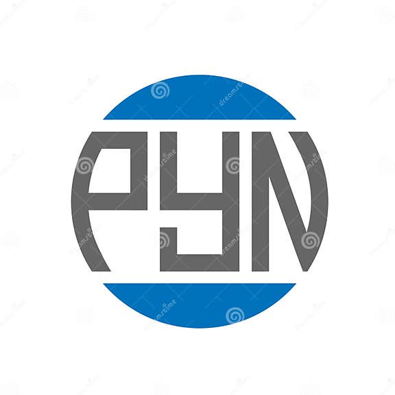 PYN Letter Logo Design on White Background. PYN Creative Initials ...