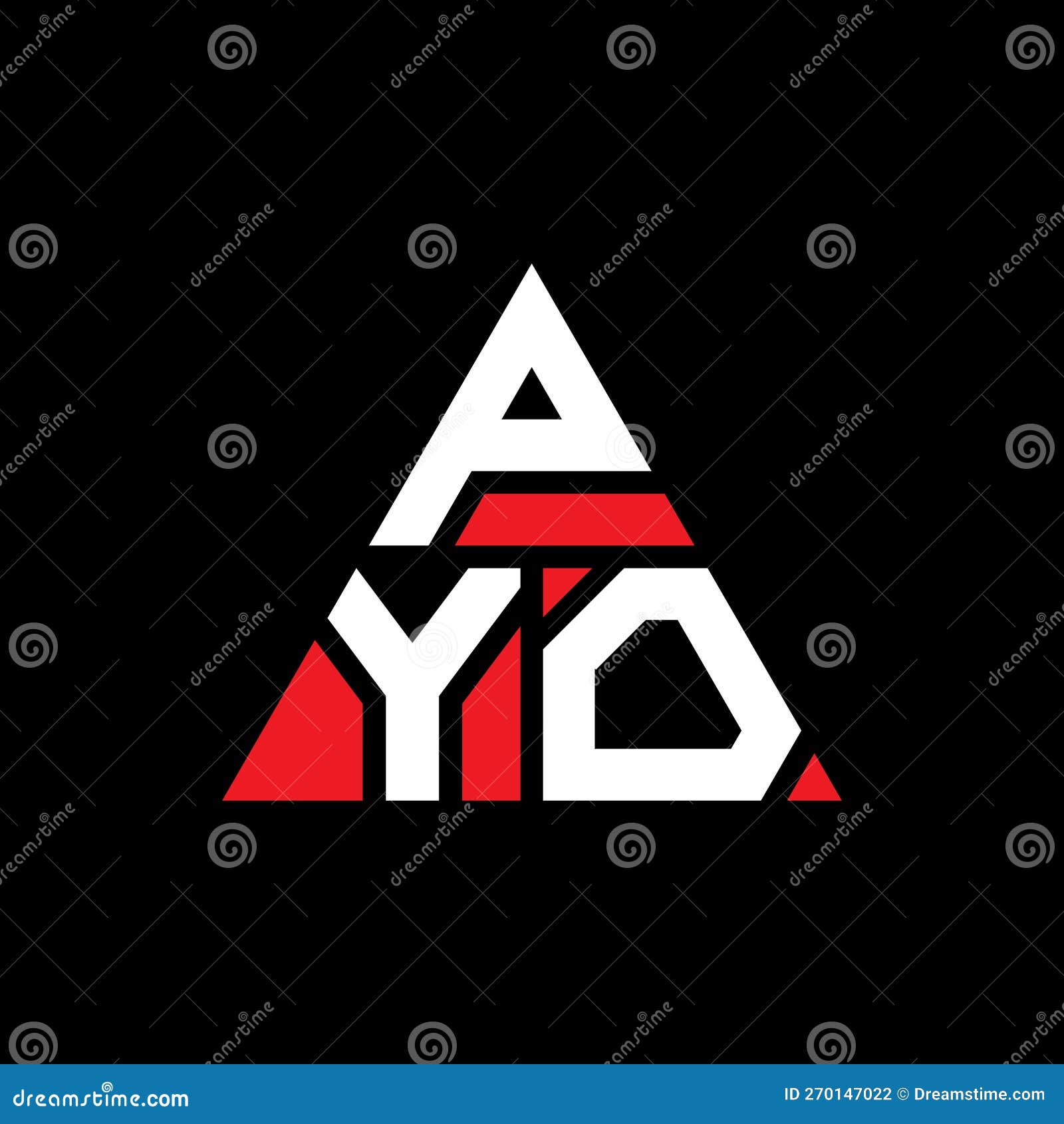 PYO Triangle Letter Logo Design with Triangle Shape. PYO Triangle Logo ...