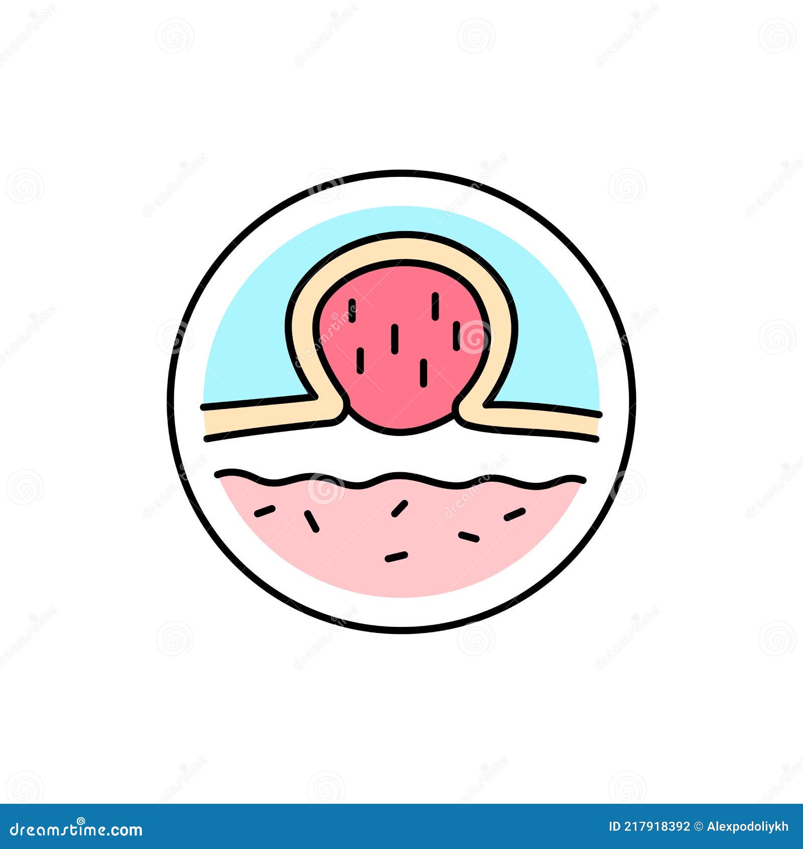 Pyogenic Granuloma Color Line Icon Dermatology Disease Isolated