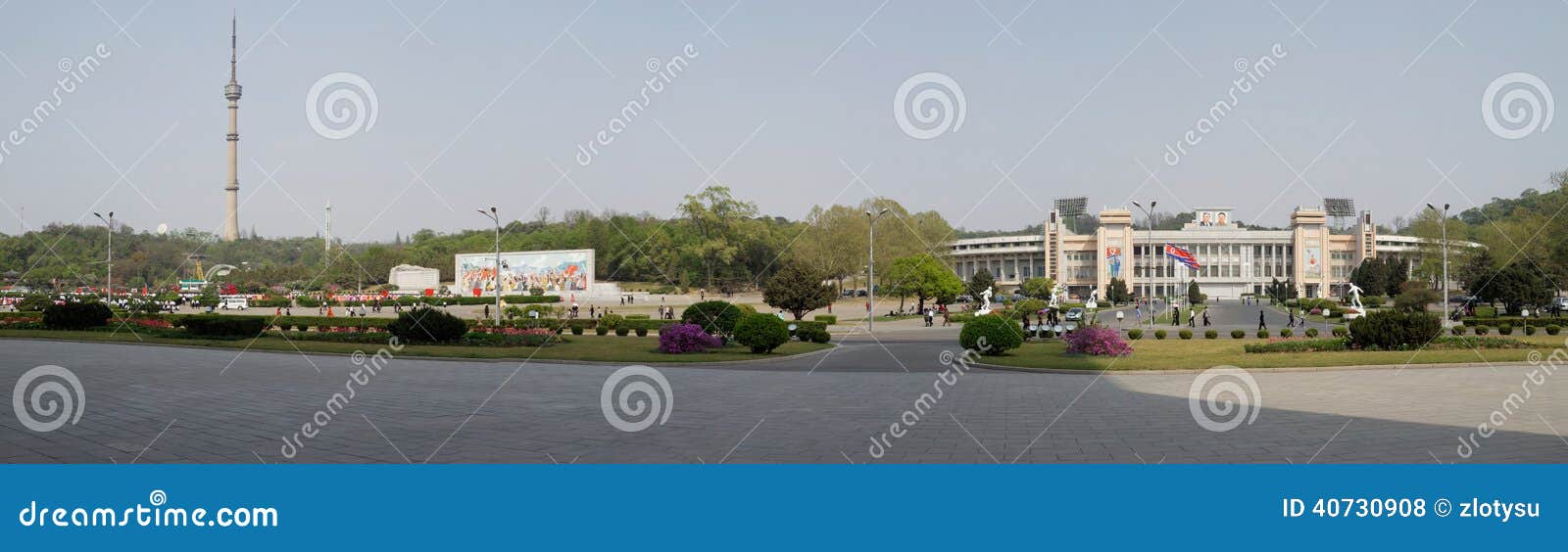 Pyongyang city centre editorial stock photo. Image of east - 40730908