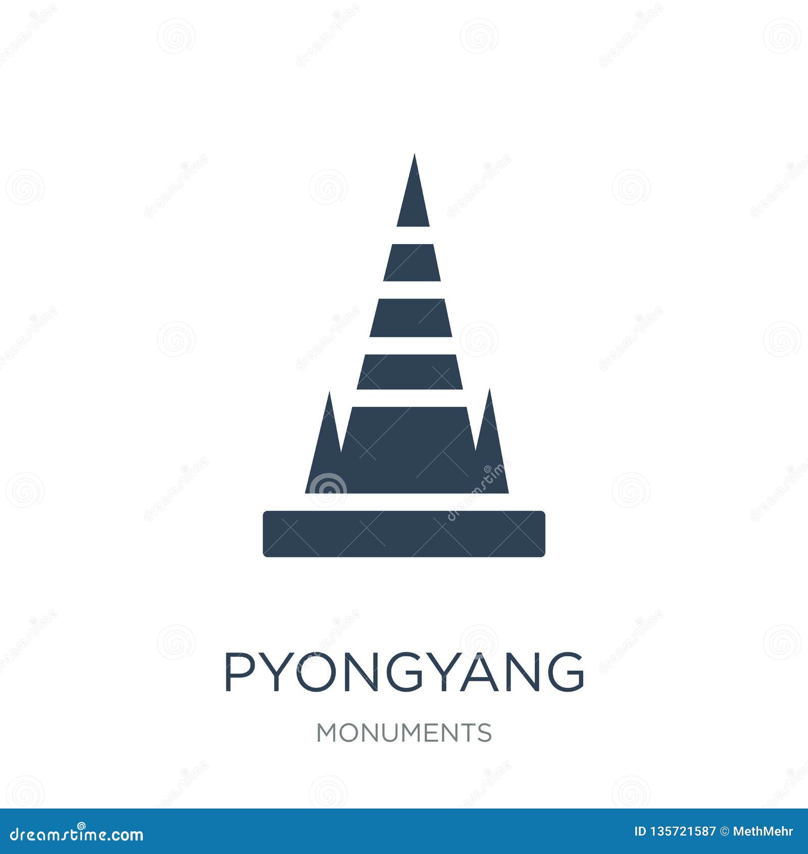 Pyongyang Icon in Trendy Design Style. Pyongyang Icon Isolated on White ...