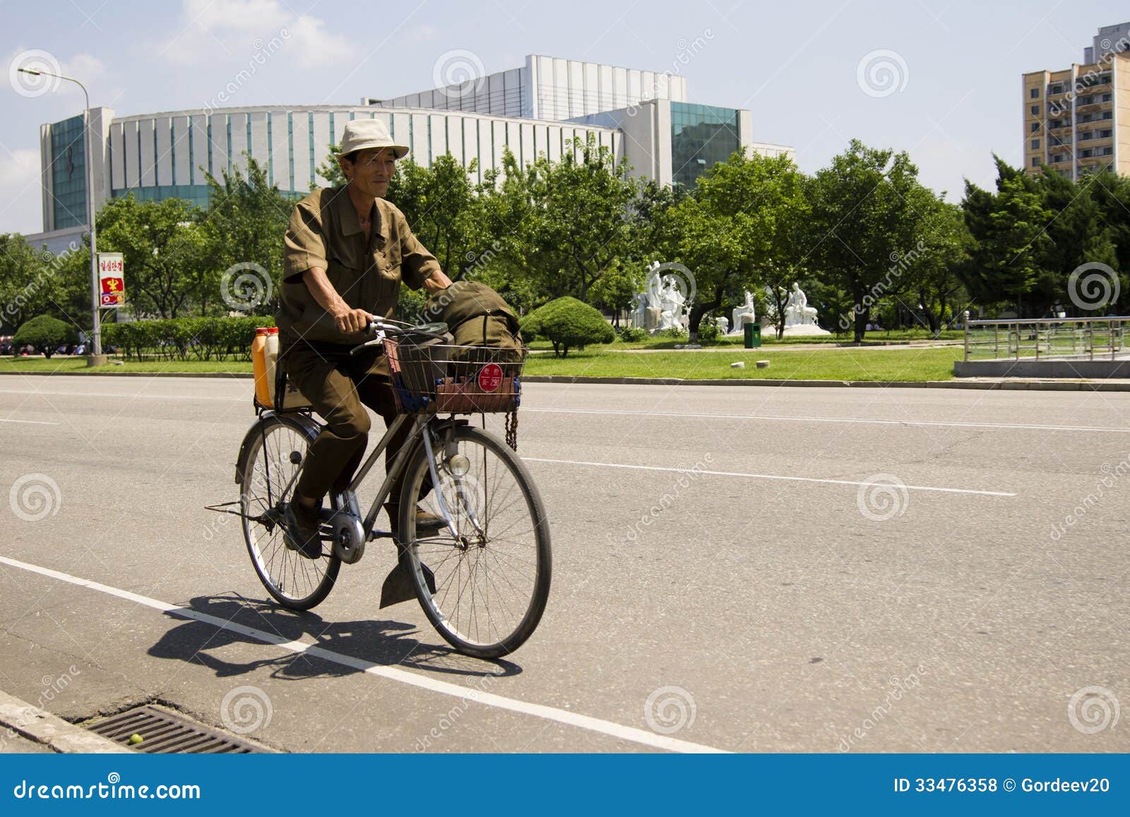 PYONGYANG, NORTH KOREA Cyclist in the Street Editorial Stock Photo ...