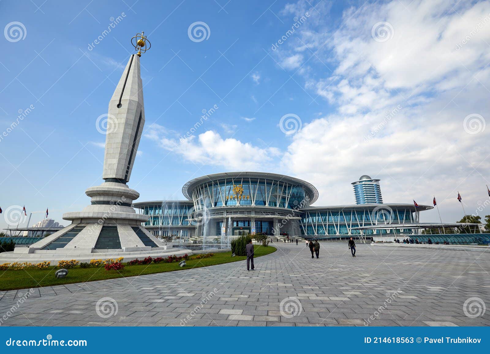 Pyongyang, North Korea-October 12,2017:Facade of the Building of the ...