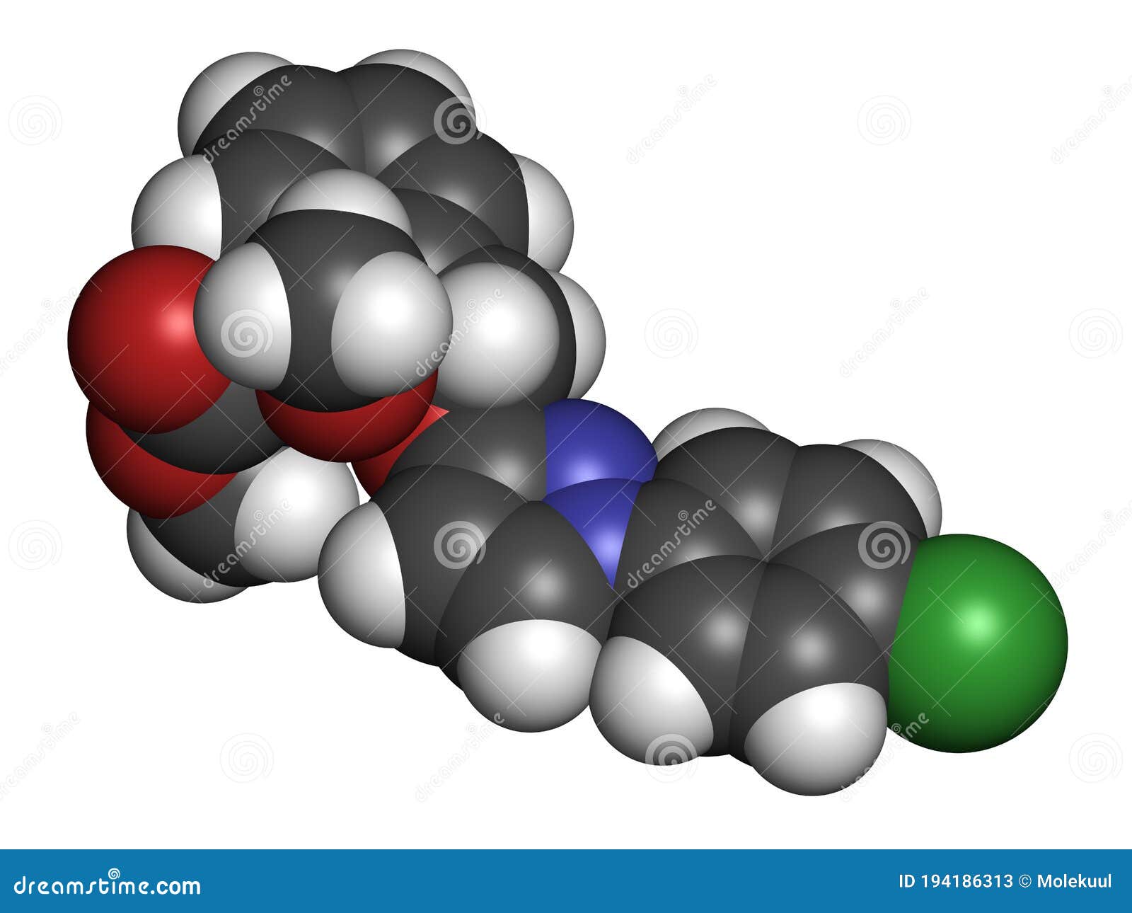 Pyraclostrobin Fungicide Molecule. Skeletal Formula Stock Photography ...