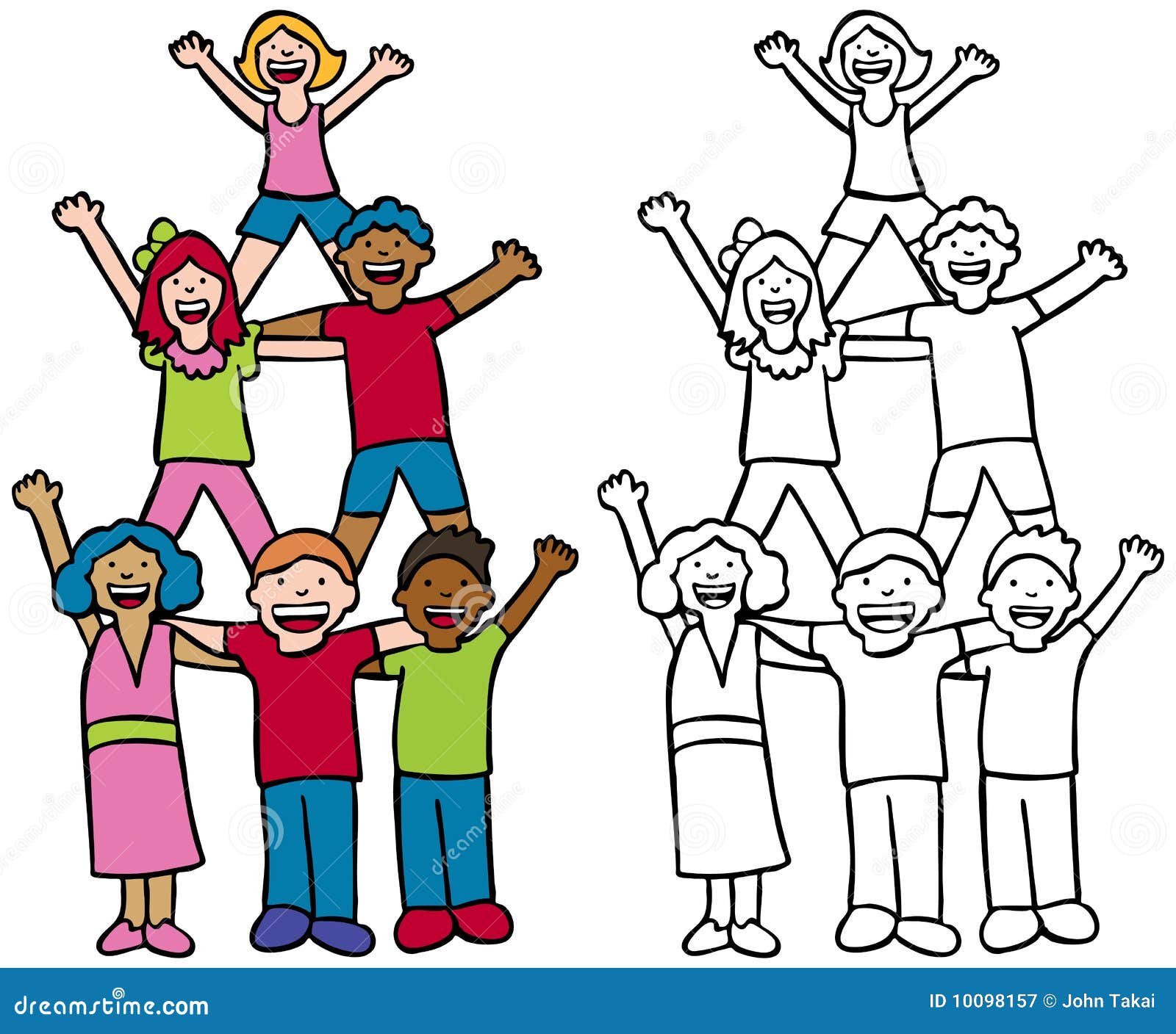 Human Pyramid Clipart
