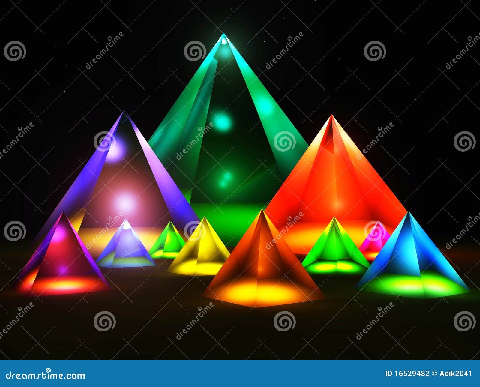 Pyramid stock illustration. Illustration of prism, color - 16529482